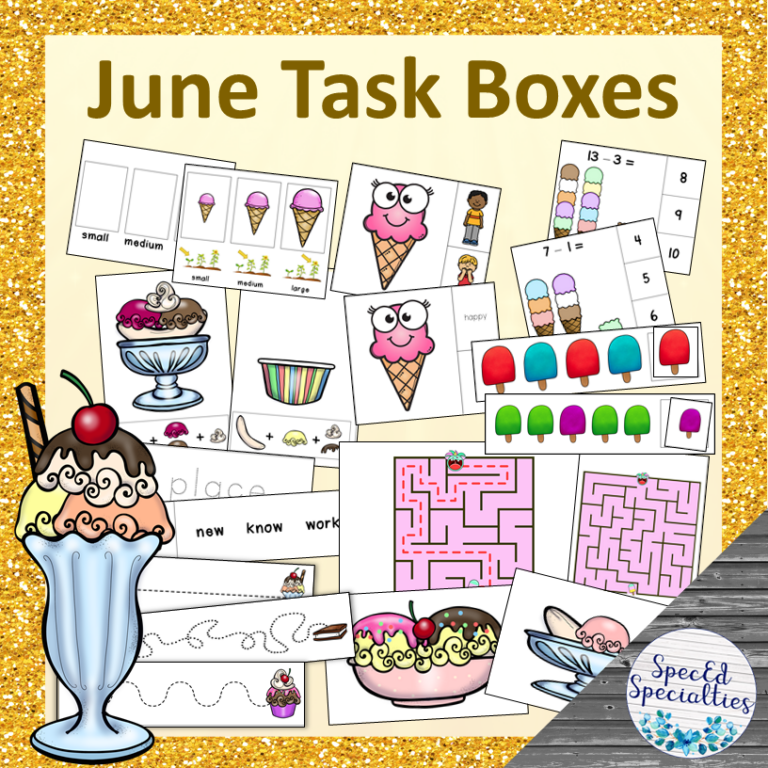 June Summer Ice Cream Task Boxes | Made By Teachers