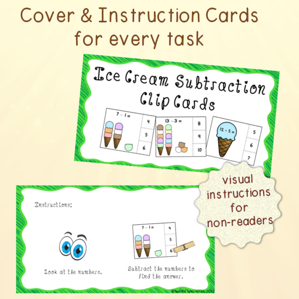 June Summer Ice Cream Task Boxes - Made By Teachers