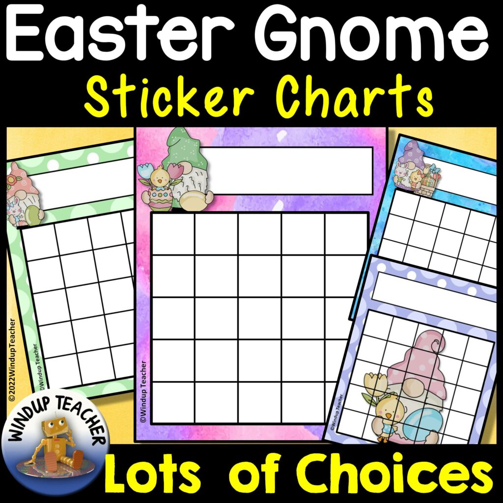 Easter Gnome Sticker Charts - Made By Teachers