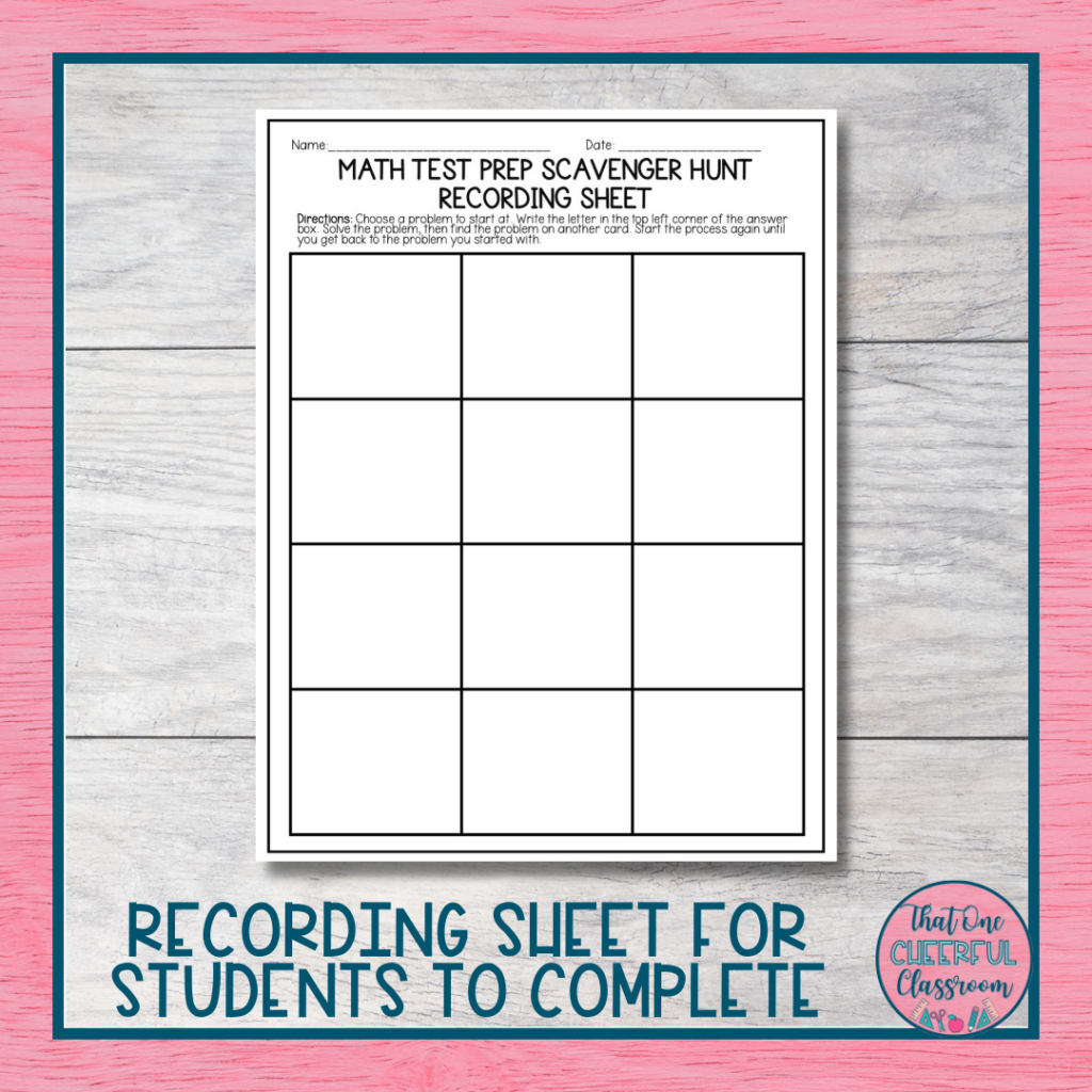 3rd Grade End of the Year Math Test Prep Review Scavenger Hunt - Made ...