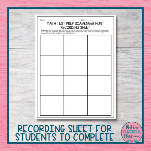 3rd Grade End of the Year Math Test Prep Review Scavenger Hunt - Made ...