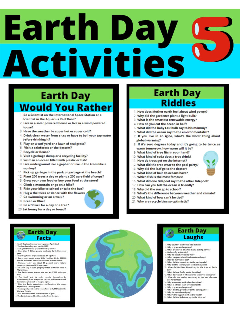 Earth Day Fun Student Activities, Earth Day Games, Classroom Learning ...