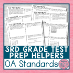 3rd Grade Test Prep Operations and Algebraic Thinking Standards Helpers ...