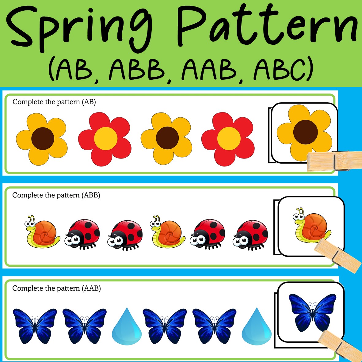 Spring Math Task Cards Bundle, Number Counting, Shapes, Colors, Mats ...