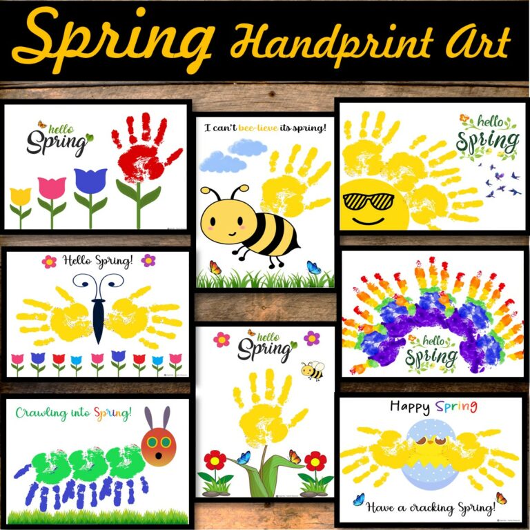 Spring Handprint Keepsake Art Spring Craft Activities, Spring Greeting ...