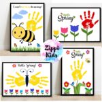 Spring Handprint Keepsake Art Spring Craft Activities, Spring Greeting ...