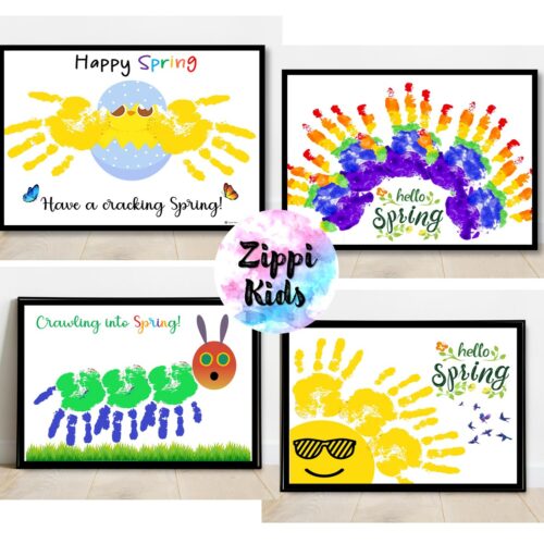 Spring Handprint Keepsake Art Spring Craft Activities, Spring Greeting ...