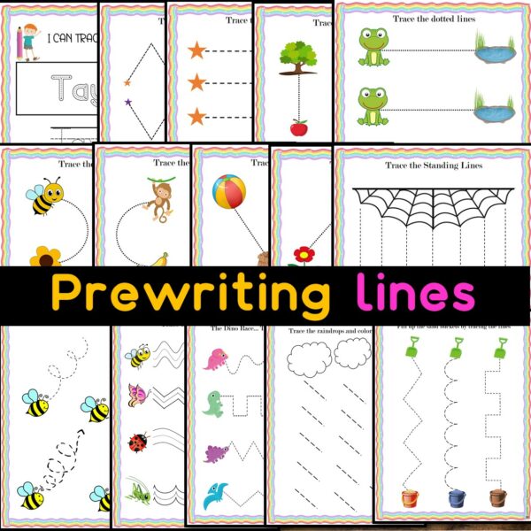 Prewriting Tracing Activity Fine motor Binder for Preschoolers and ...