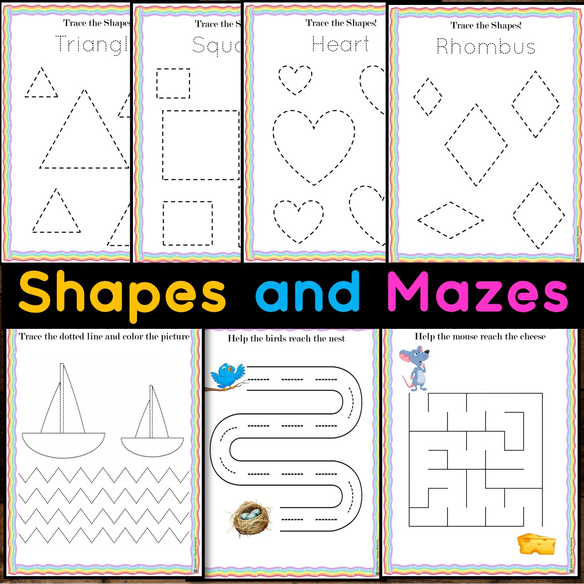 Prewriting Tracing Activity Fine motor Binder for Preschoolers and ...