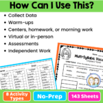 Decoding Multisyllabic Word Lists | Multisyllable Word Games Bundle ...