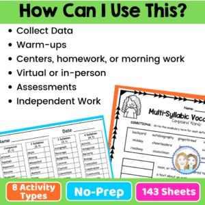 Decoding Multisyllabic Word Lists | Multisyllable Word Games Bundle ...