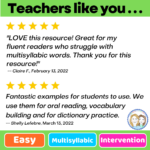 Decoding Multisyllabic Word Lists | Multisyllable Word Games Bundle ...