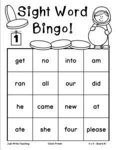 Sight Word Bingo - Dolch Primer | Made By Teachers