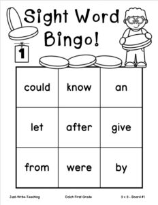 Sight Word Bingo - Dolch First Grade - Made By Teachers