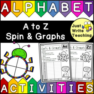 Spin and Graphs - Alphabet Activities - A to Z Practice | Made By Teachers