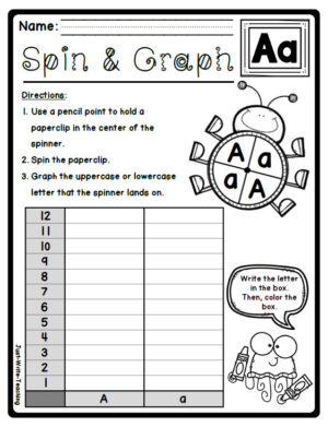 Spin and Graphs - Alphabet Activities - A to Z Practice | Made By Teachers