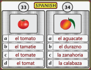 Spanish Task Cards - Fruits & Vegetables | Made By Teachers