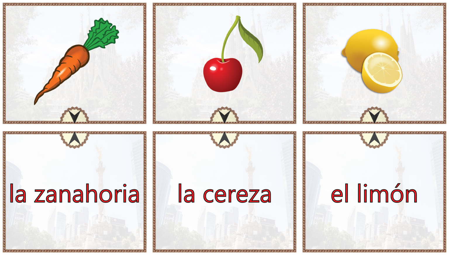Spanish Match & Task Cards - Fruits & Vegetables Bundle | Made By Teachers