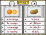 Spanish Match & Task Cards - Fruits & Vegetables Bundle - Made By Teachers