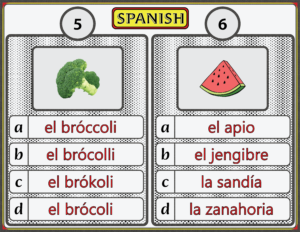 Spanish Match & Task Cards - Fruits & Vegetables Bundle - Made By Teachers
