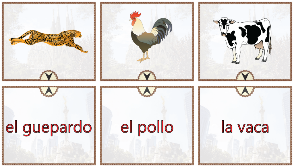 Spanish Match & Task Cards - Animals Bundle - Made By Teachers