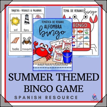 SPANISH VERSION - Summer Vocab Bingo | Made By Teachers