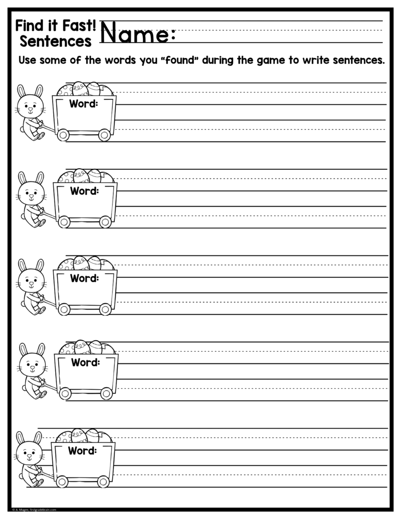 Easter Find it Fast Card Game | Made By Teachers