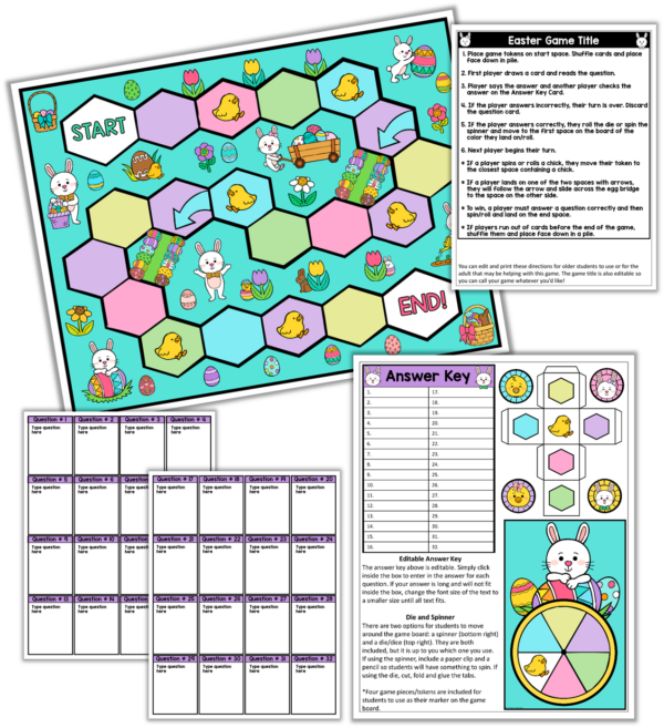 Easter Editable Game Template | Made By Teachers