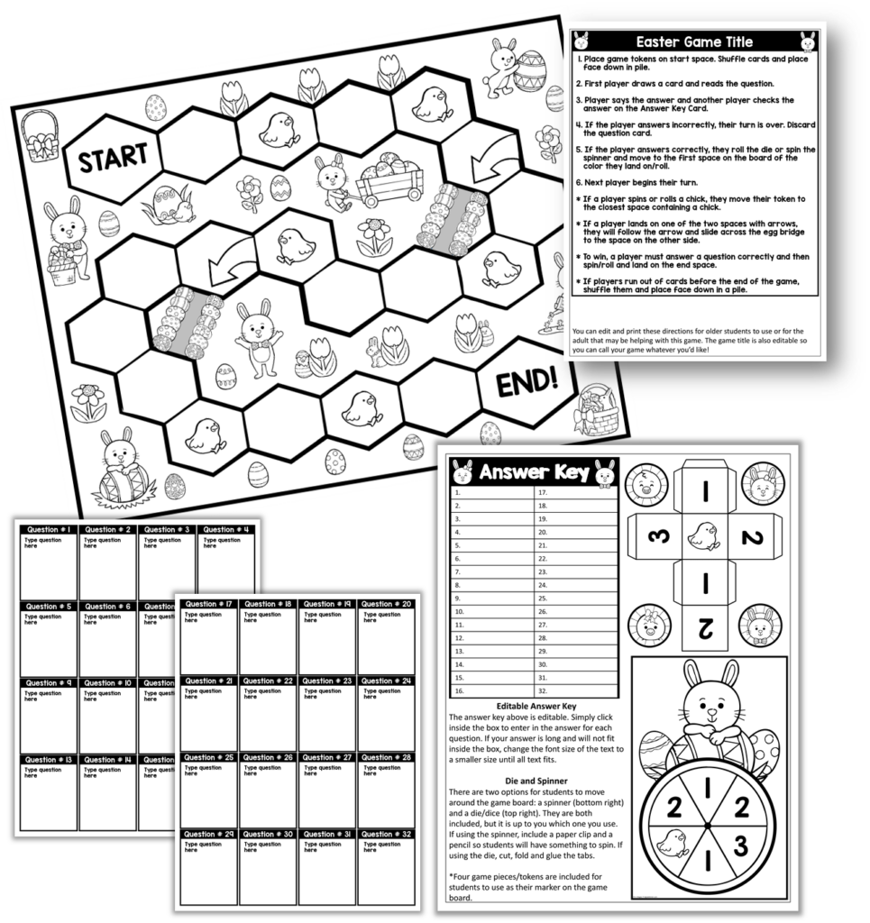 Easter Editable Game Template | Made By Teachers