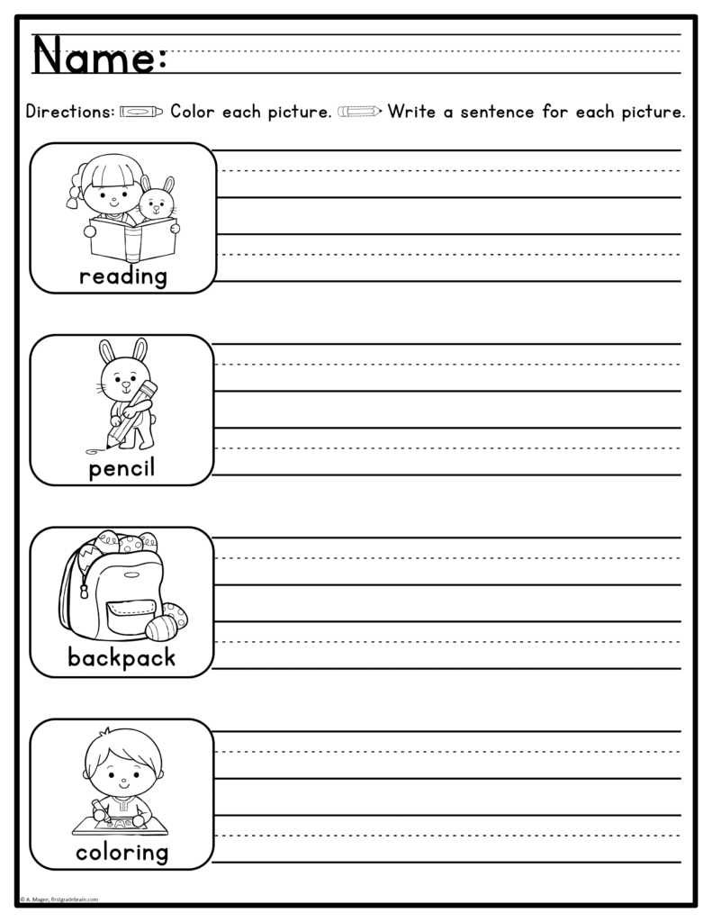 Simply Sentences - Easter - No Prep Sentence Writing Center or Practice ...