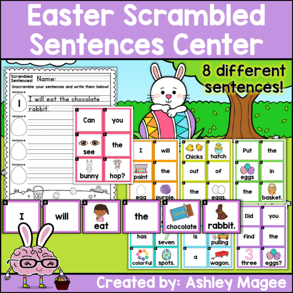 Easter Scrambled Sentences Center | Made By Teachers