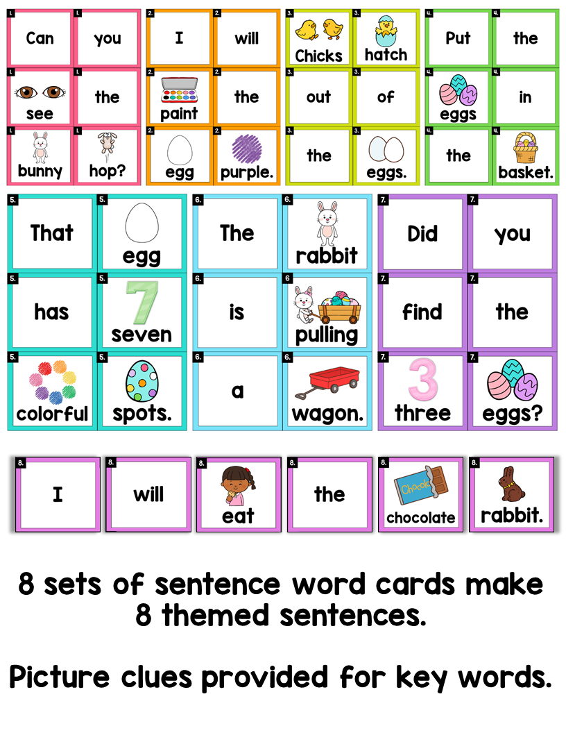 Easter Scrambled Sentences Center | Made By Teachers