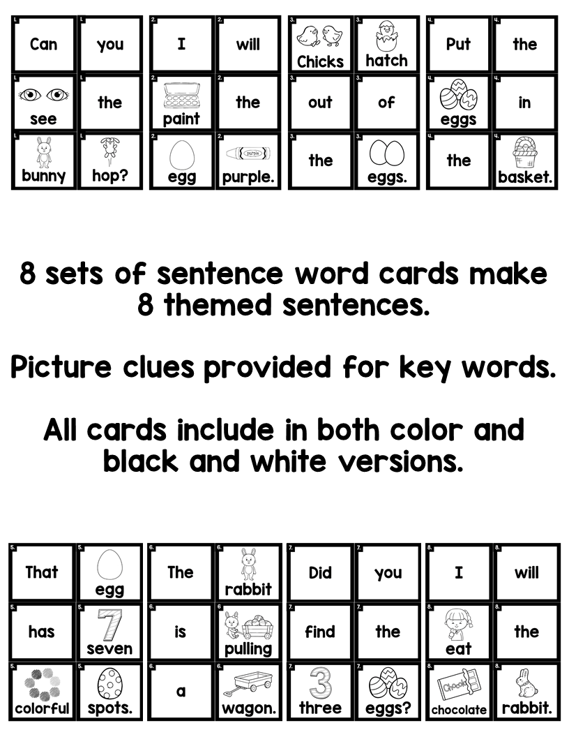Easter Scrambled Sentences Center | Made By Teachers