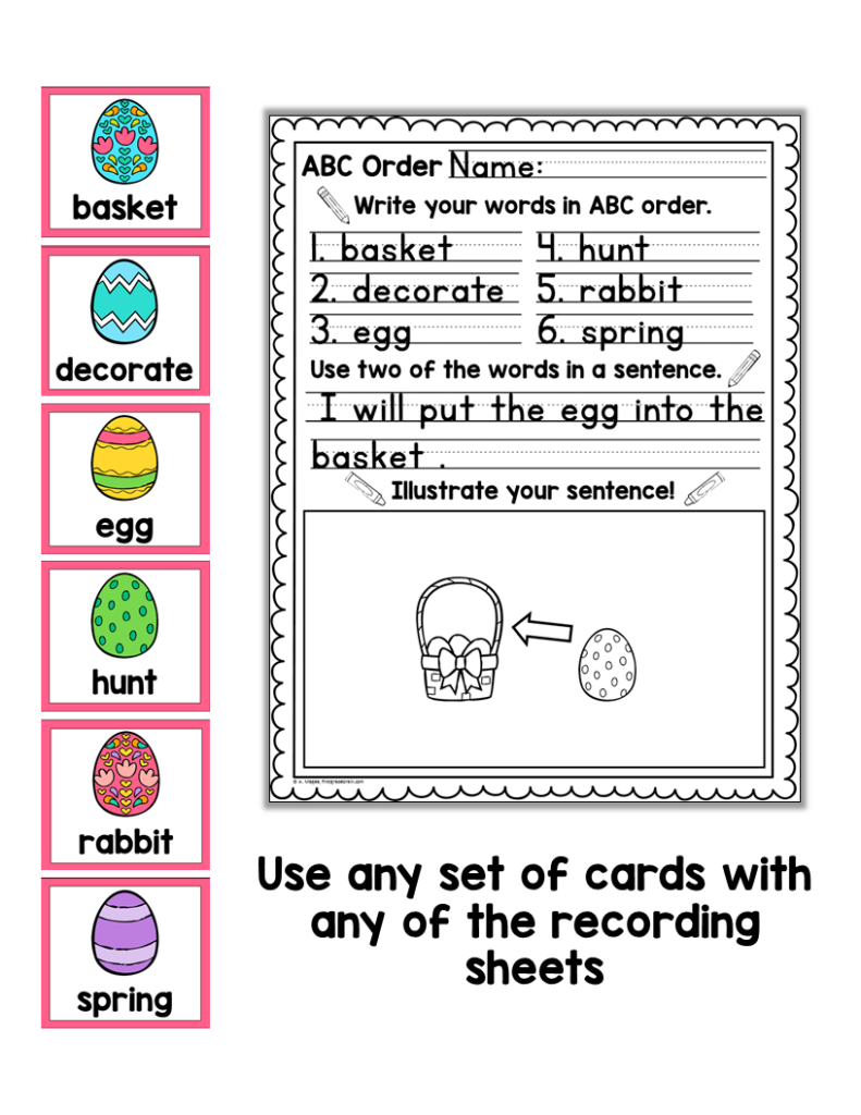 Easter ABC Order Center/Station with differentiation options | Made By ...