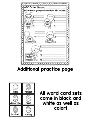Easter ABC Order Center/Station with differentiation options | Made By ...