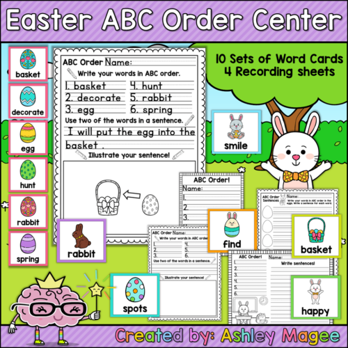 Easter ABC Order Center/Station with differentiation options | Made By ...