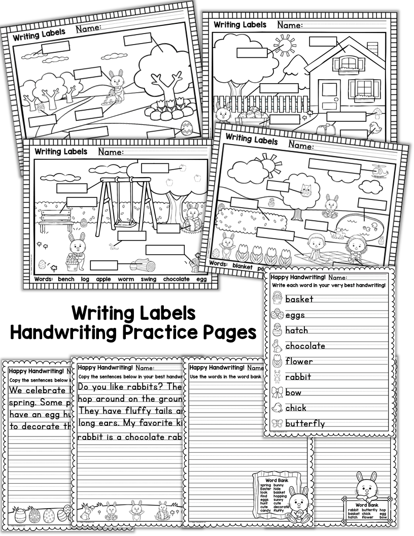 Easter Writing Activities for centers, small groups, whole class, sub ...