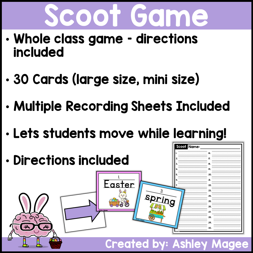 Easter Handwriting Scoot Write the Room Writing Center or Task Cards ...