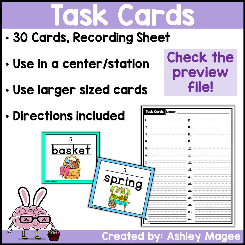 Easter Handwriting Scoot Write the Room Writing Center or Task Cards ...