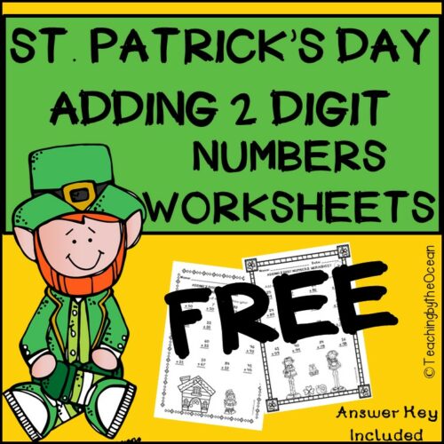 Adding 2 Digit Numbers Worksheets - St. Patrick's Day Themed | Made By ...