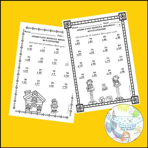 Adding 2 Digit Numbers Worksheets - St. Patrick's Day Themed | Made By ...