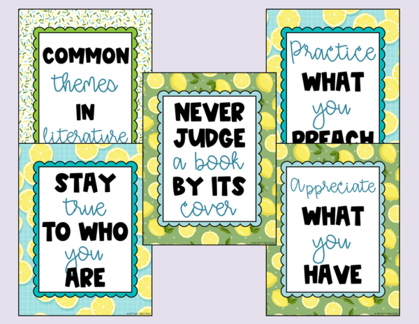 Finding and Teaching the Theme of a Story Posters - Boho and Lemon ...