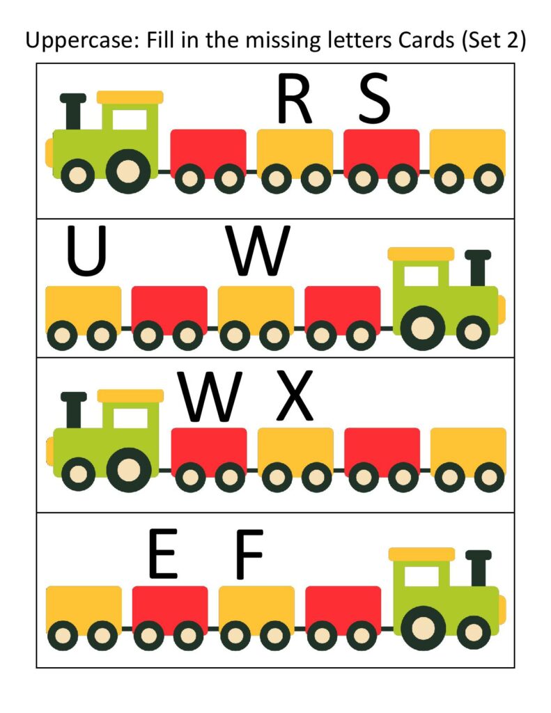 Alphabet Train Worksheets and Cards - Made By Teachers