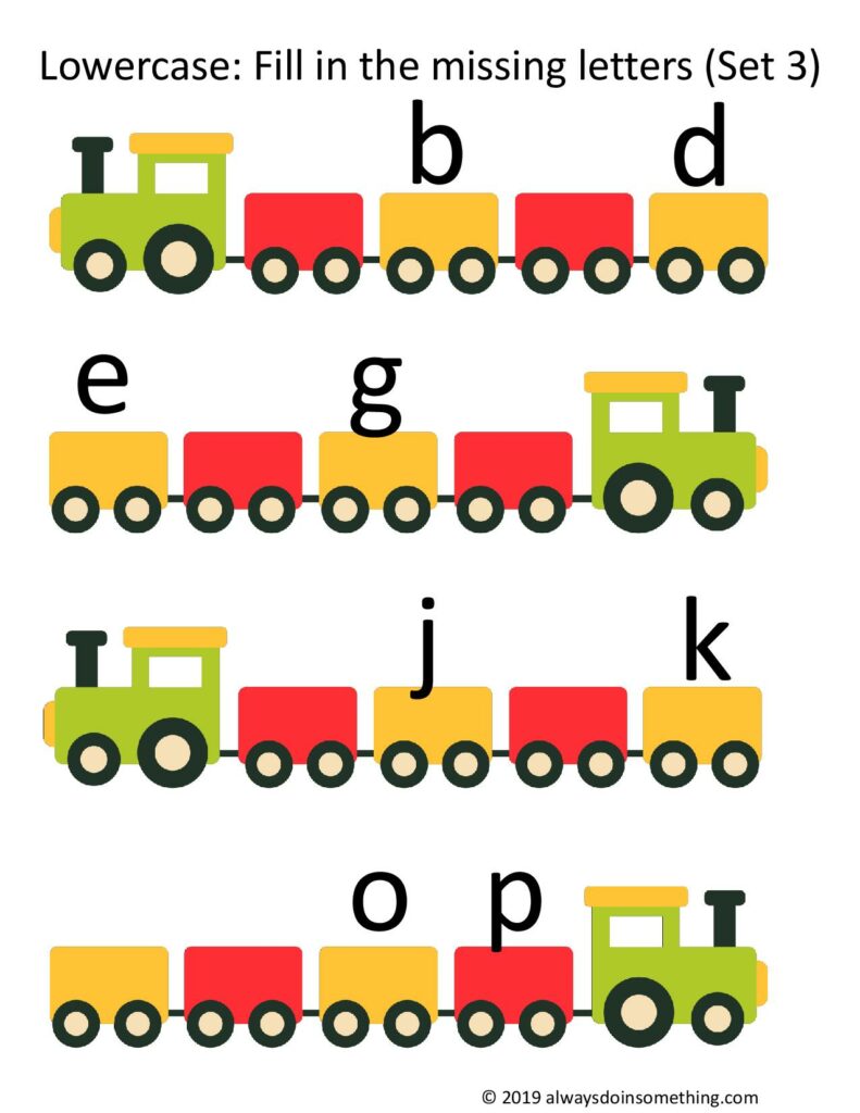Alphabet Train Worksheets and Cards - Made By Teachers