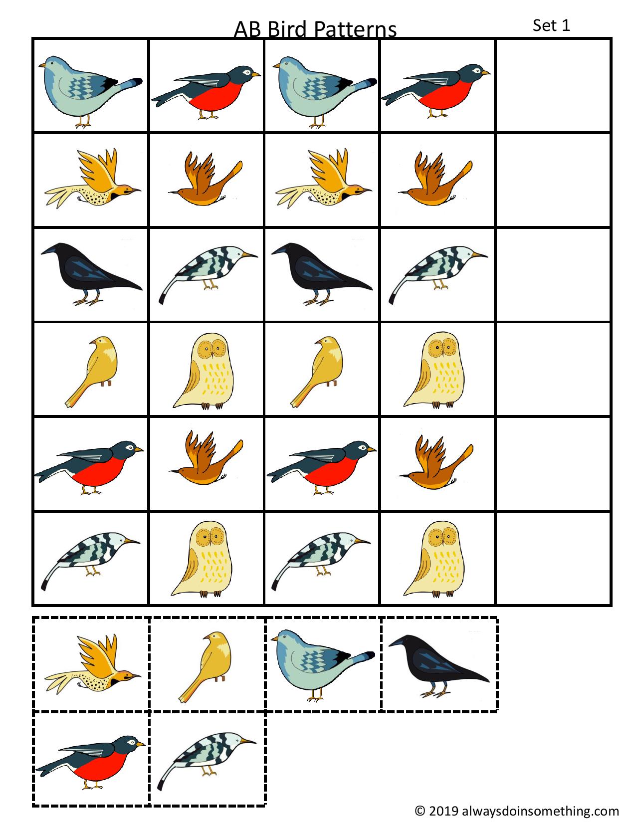 Bird Patterns Worksheets | Made By Teachers