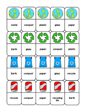 Earth Day Domino Game with Writing Sheet Options - Holiday Dominoes ...