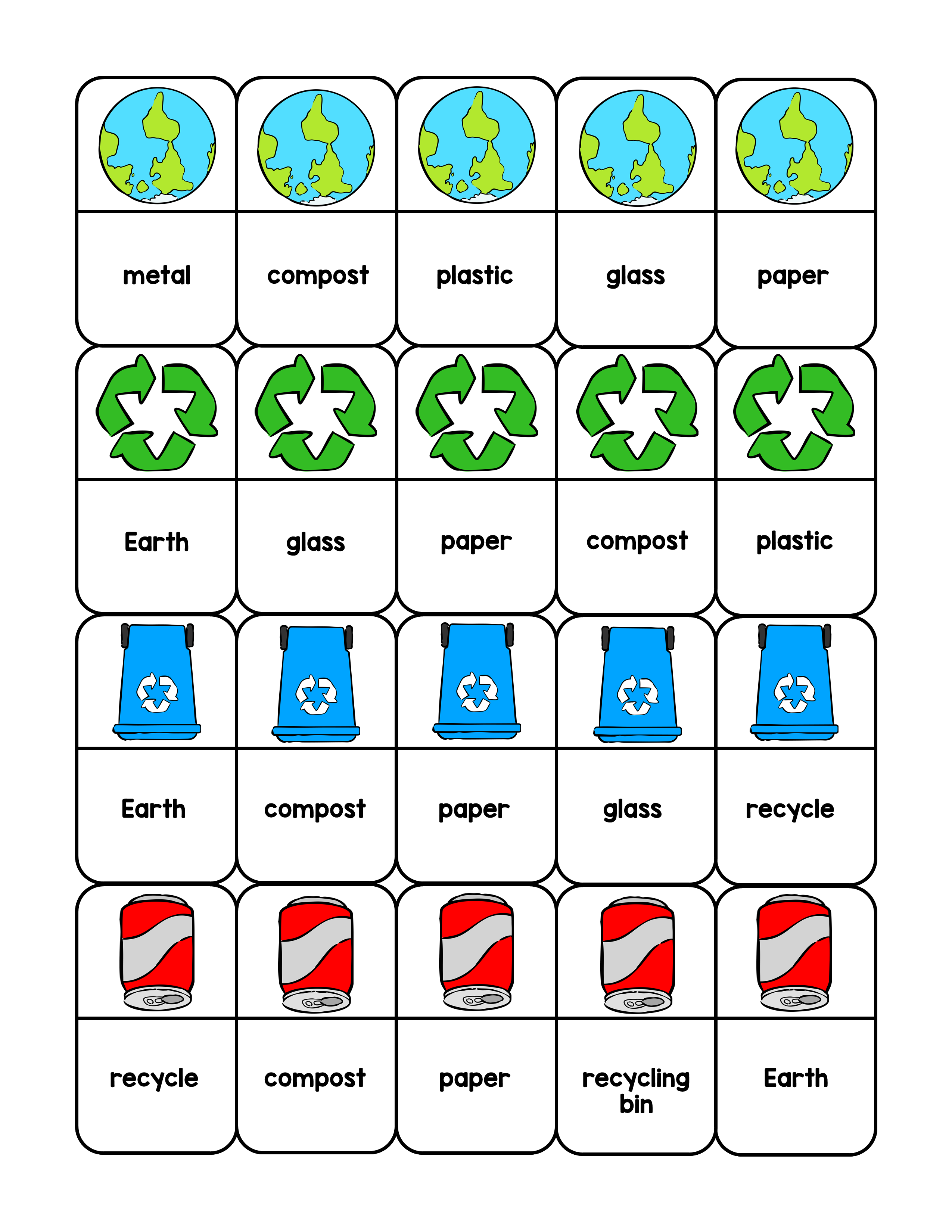 Earth Day Domino Game with Writing Sheet Options - Holiday Dominoes ...
