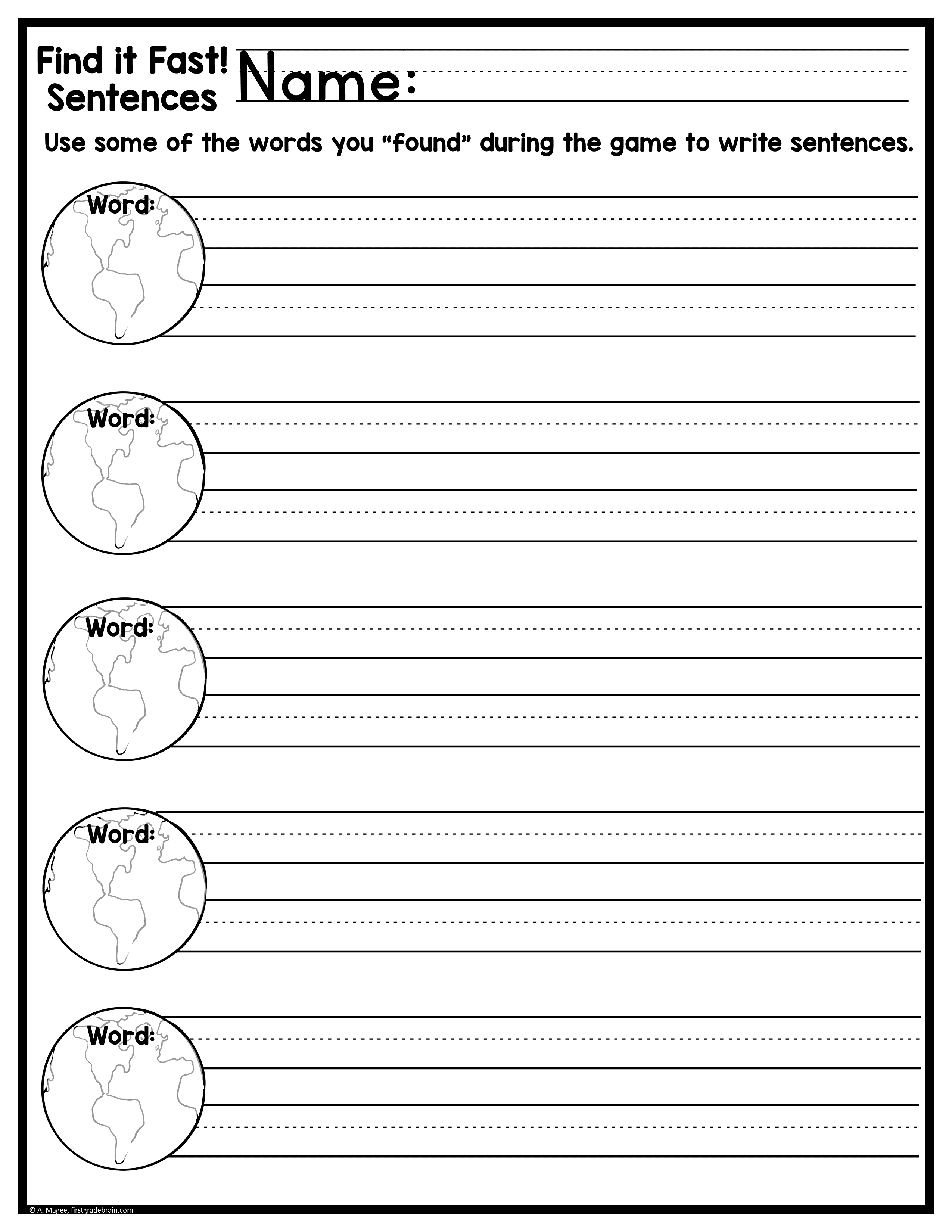 Earth Day Find it Fast Card Game | Made By Teachers