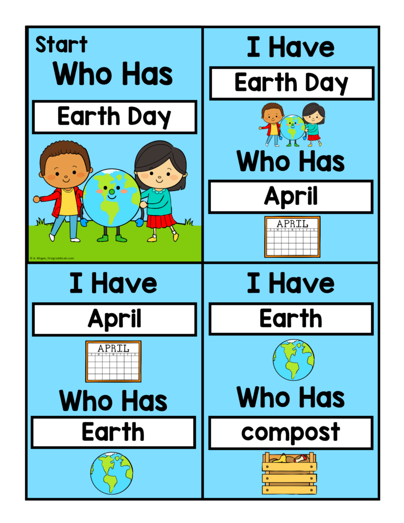 Earth Day I Have, Who Has Ready-to-Print Game and Editable Template ...