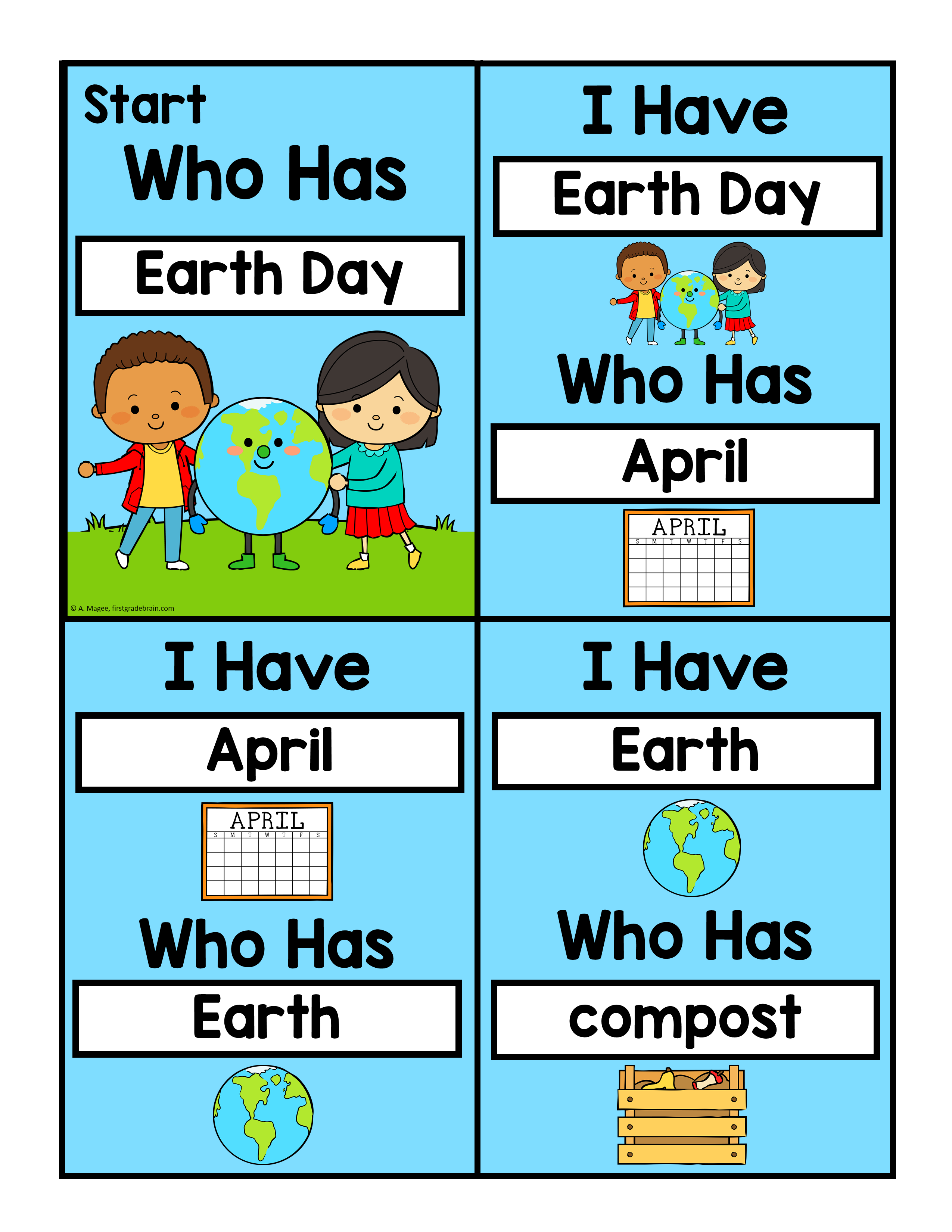 Earth Day I Have, Who Has Ready-to-Print Game and Editable Template ...